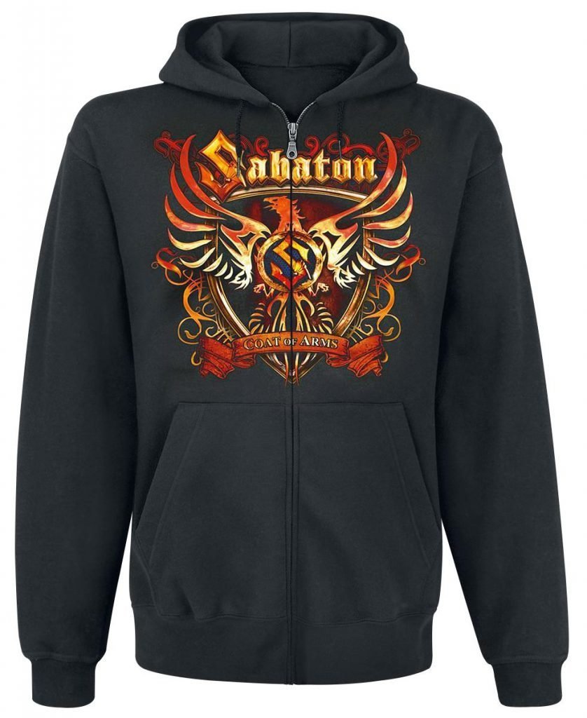 Sabaton Coat Of Arms Vetoketjuhuppari - Musiikkikauppa24.fi